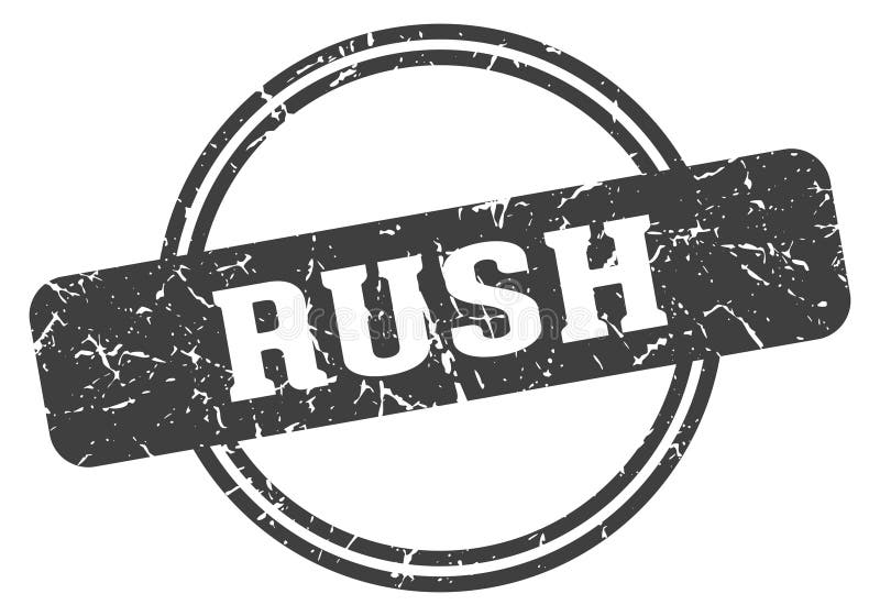 Rush stamp stock vector. Illustration of element, rubber - 347664209