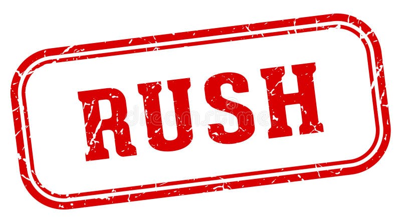 Rush ink red stamp stock vector. Illustration of rubber - 244816536