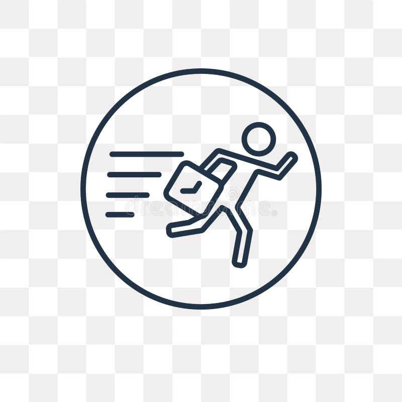 Rush Outline Icon. Isolated Line Vector Illustration From Time ...