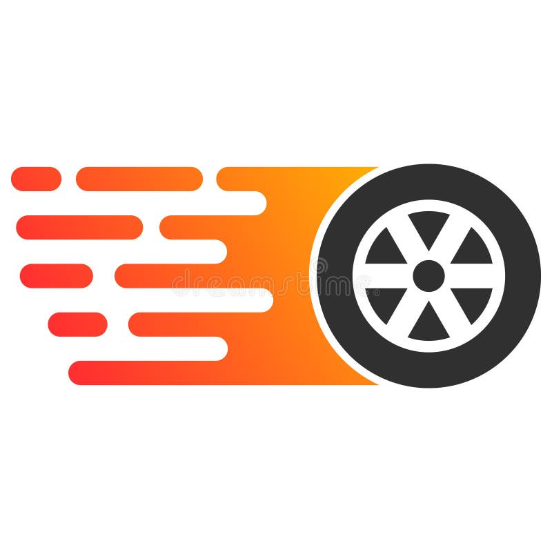 Rush Wheel Raster Icon Flat Illustration Stock Illustration ...