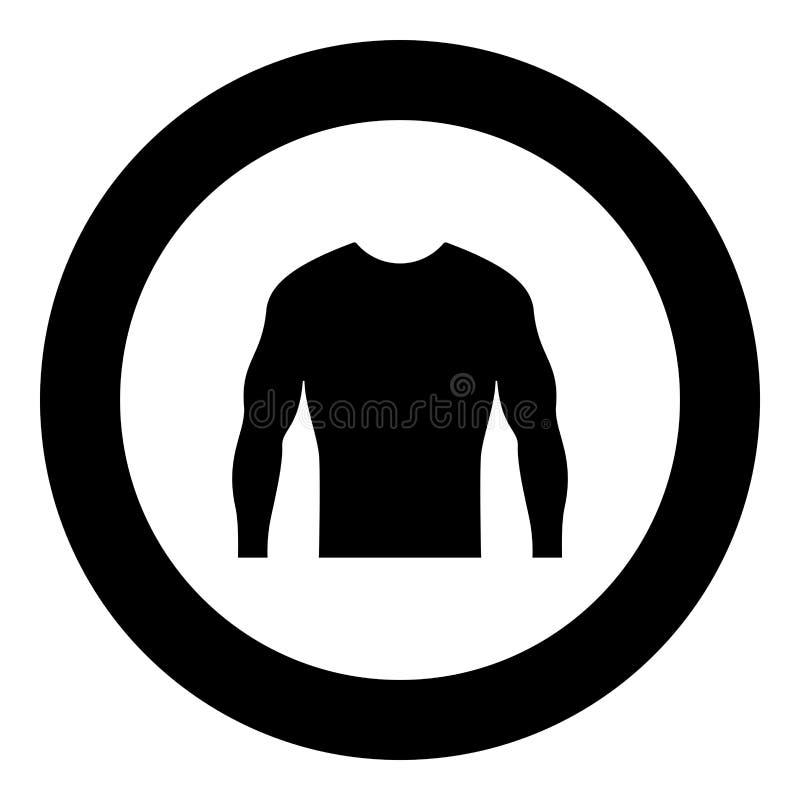 Rushguard Rashguard Contour Outline Icon Black Color Vector ...