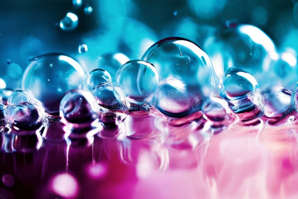 Rushing Bubbles Close Up of Bubbles in Motion Creating a Splashi Stock ...