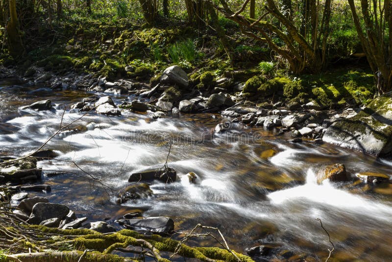 Rushing River Water Over Rocks and Boulders in a Scenic Countryside ...