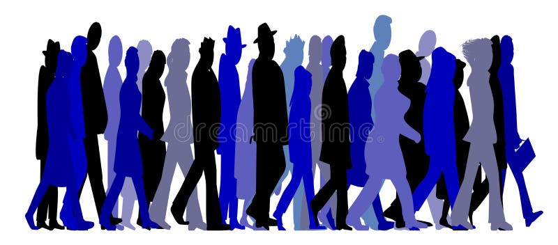 Crowd Rushing Stock Illustrations – 103 Crowd Rushing Stock ...