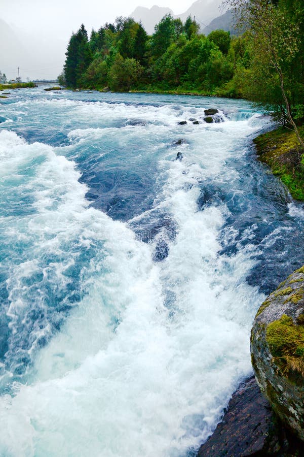 Rushing glacier river stock image. Image of destinations - 25496159