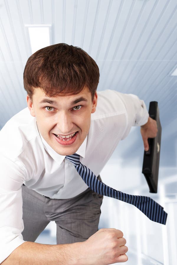 Rushing man stock image. Image of employee, businessman - 19205085