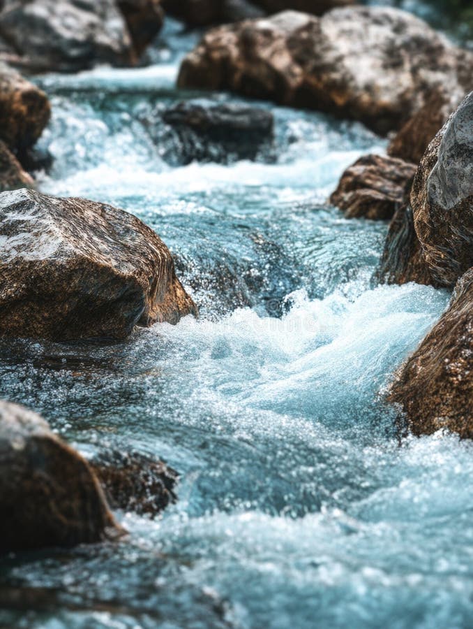 Rushing Mountain Stream stock photo. Image of landscape - 366895750