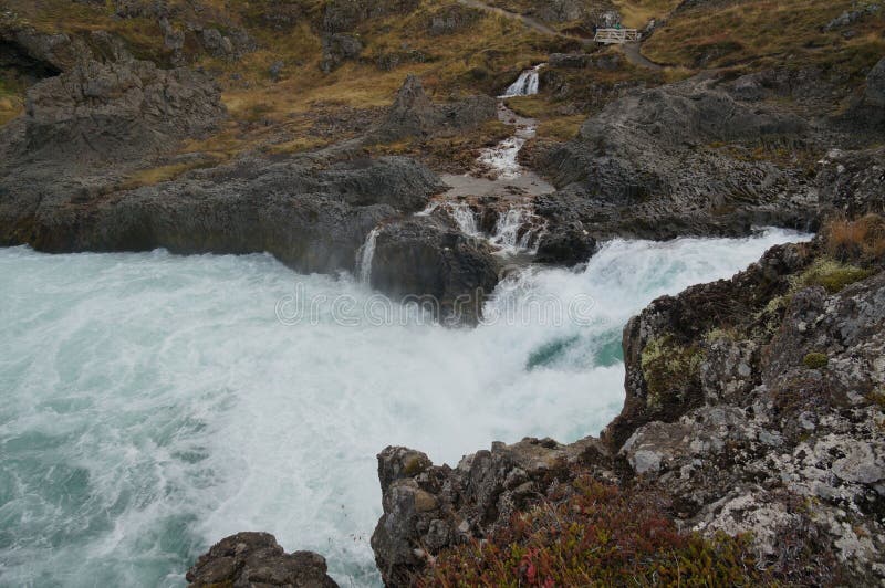 Rushing, Powerful River in Iceland Stock Image - Image of blue, glacier ...
