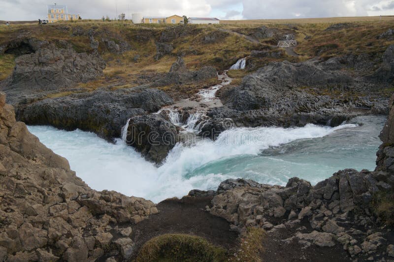 Rushing, Powerful River in Iceland Stock Image - Image of geology ...