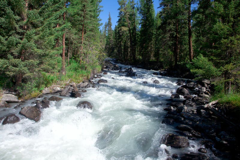 Rushing river stock image. Image of panoramic, speed - 23974927