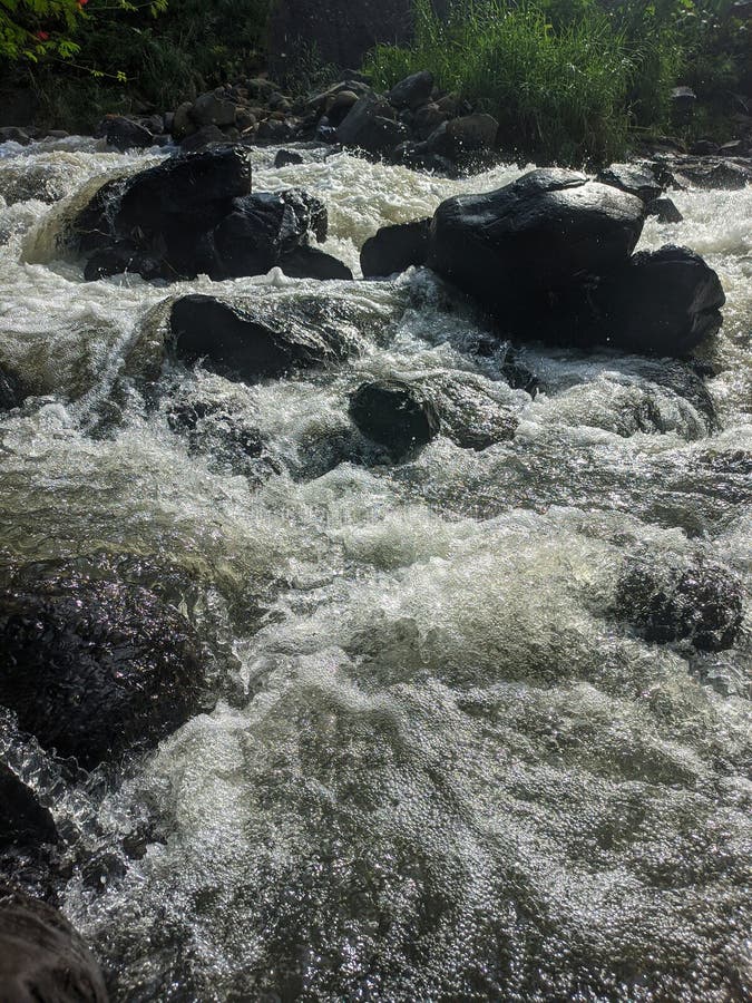 The Rushing River Flows through the Rocks Stock Photo - Image of ...