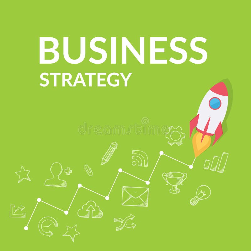 Rushing Rocket and Sketch Symbols. Stock Vector - Illustration of ...