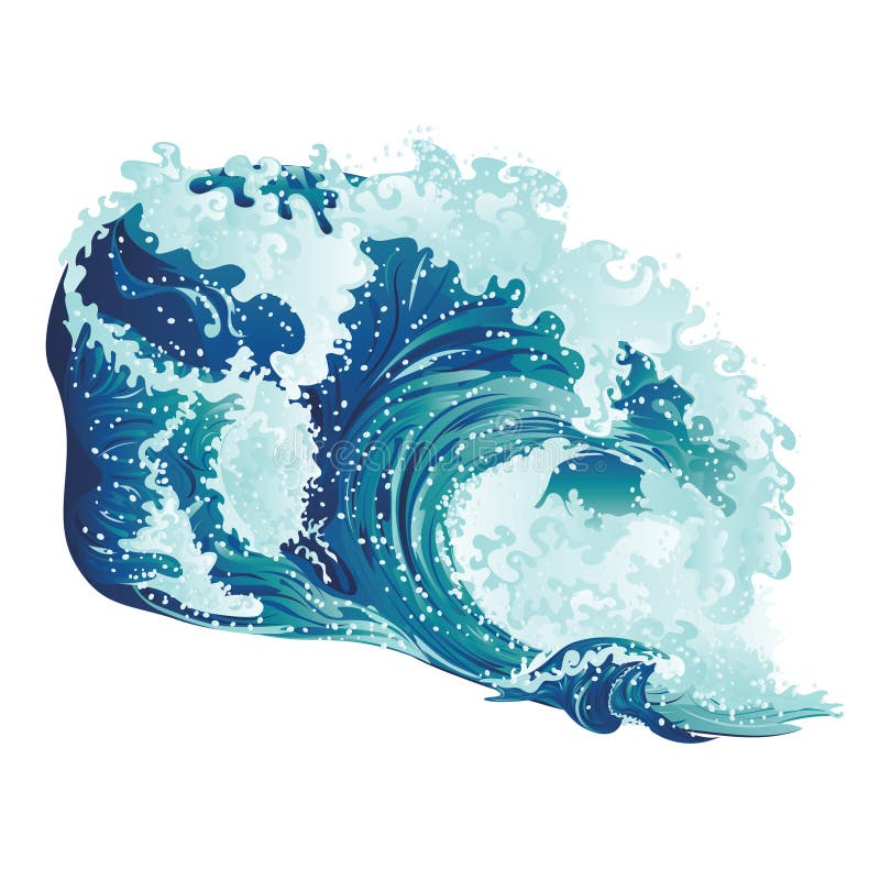 Rushing Waves Stock Illustrations – 96 Rushing Waves Stock ...