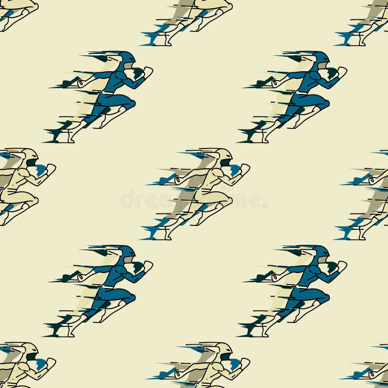 Rushing Superhero Seamless Pattern Stock Vector - Illustration of ...