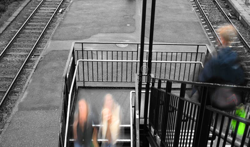 Rushing to catch the train stock photo. Image of fast - 1414554