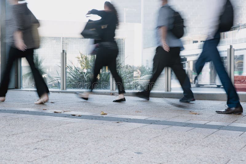 Rushing To Work stock photo. Image of hour, outdoors - 150160266