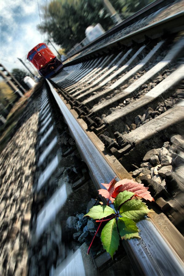 Rushing train stock image. Image of railroad, public - 16141147