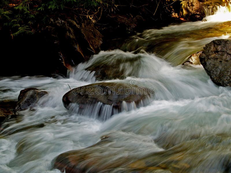 Rushing Water stock image. Image of slow, brook, rocks - 1069177