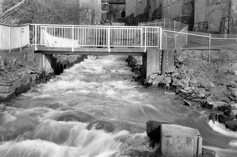 Rushing Water Under the Bridge Stock Image - Image of park, spring ...