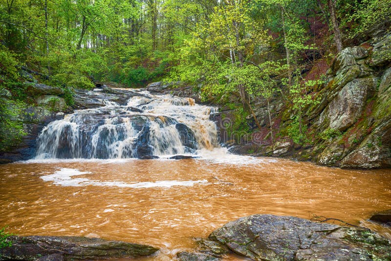 Waterfall in Mountains Near Atlanta Stock Image - Image of georgia ...