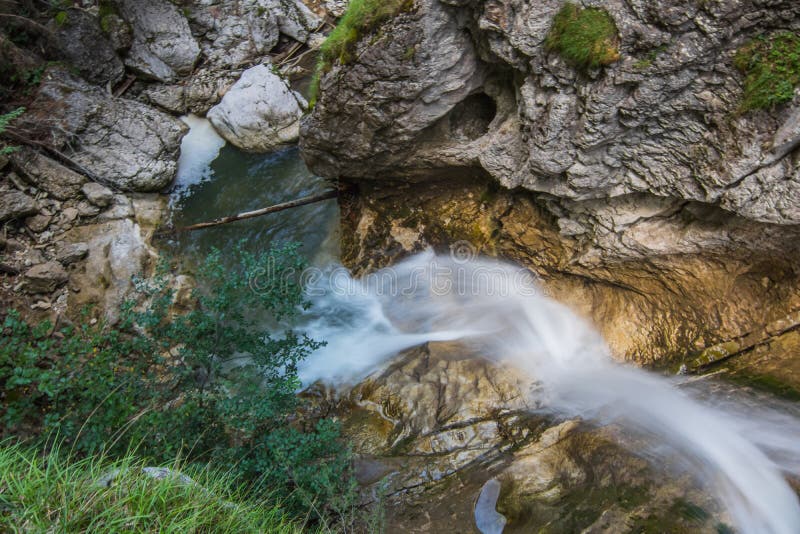 Rushing Waterfall in Georgia Mountains Stock Image - Image of atlanta ...