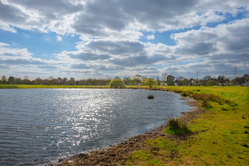 Rushmere Pond stock photo. Image of nature, overcast - 133595948
