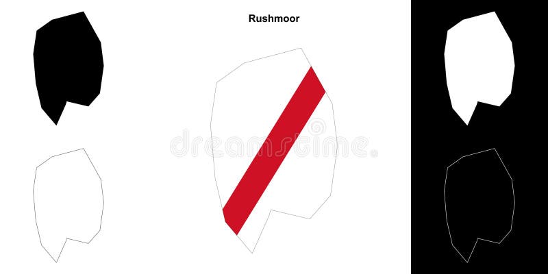 Rushmoor outline map stock illustration. Illustration of empty - 334904941