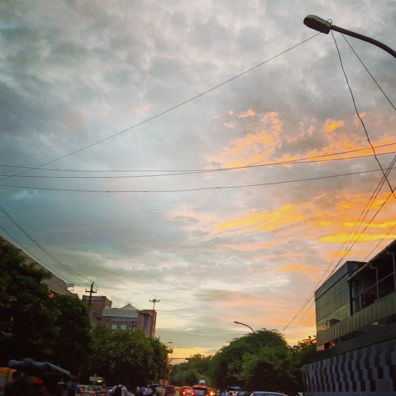 Rushy Roads and Sunset Time Stock Image - Image of sunset, time: 168720163