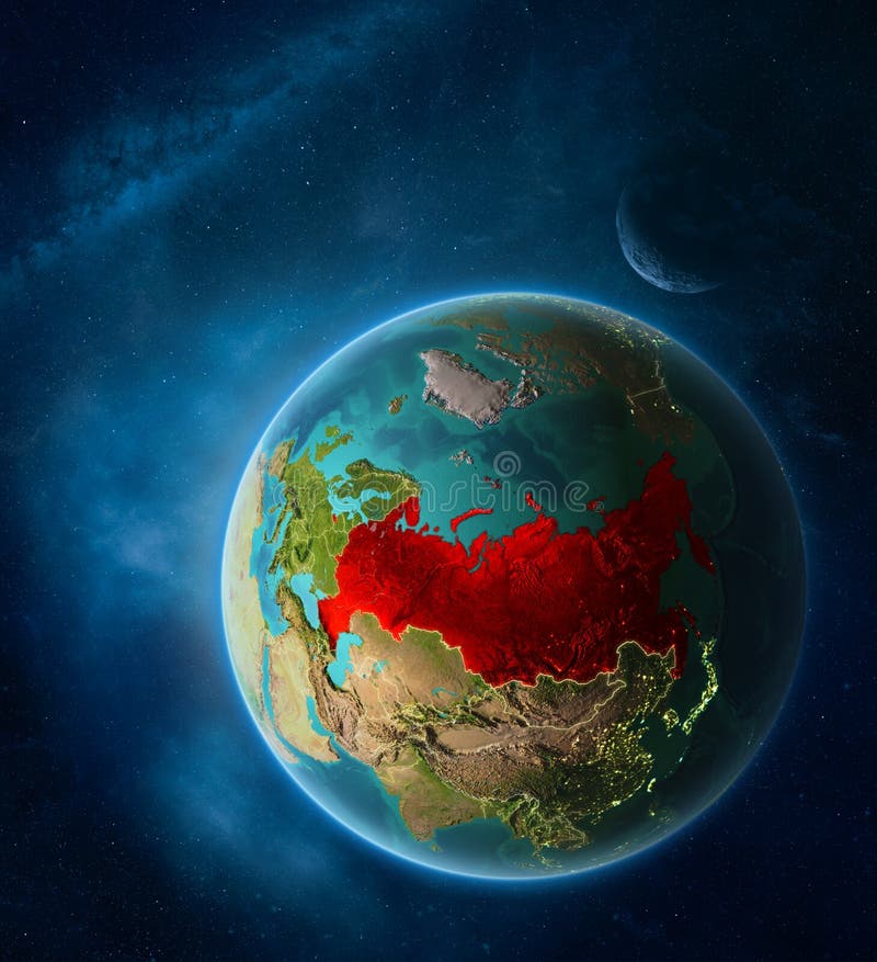 Rusia del espacio en rojo stock de ilustración. Ilustración de ruso ...