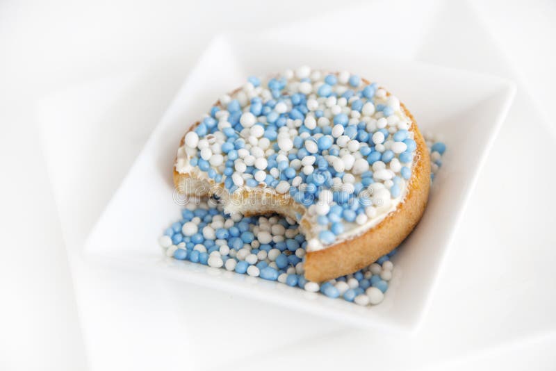 Rusk with blue mice stock image. Image of sprinkles, tradition - 13449033