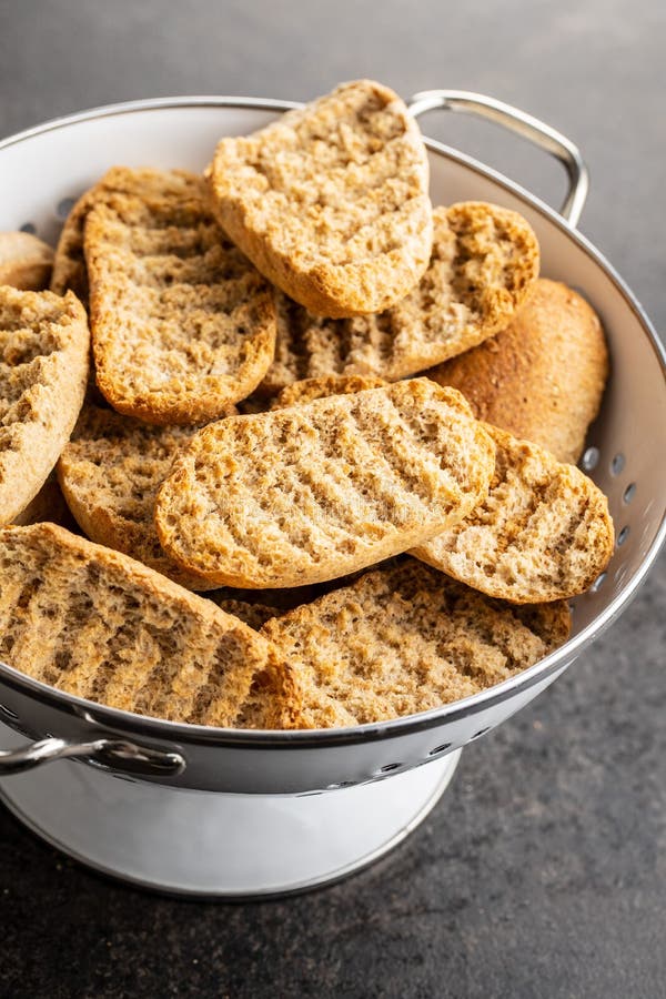Rusk Bread Loaf Toast Biscuit, Diet Food Stock Image - Image of rusks ...