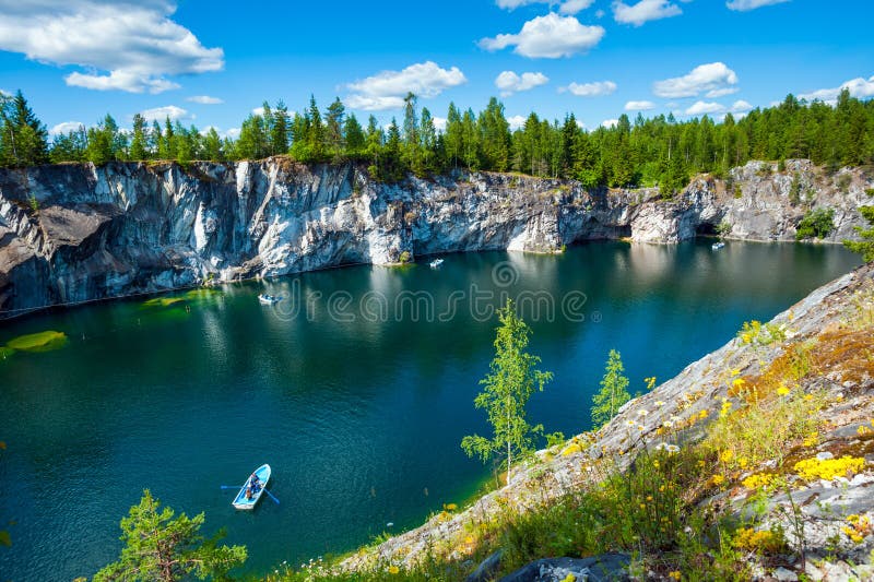Ruskeala Marble Quarry. Karelia. Marble Quarried in the North of Russia ...