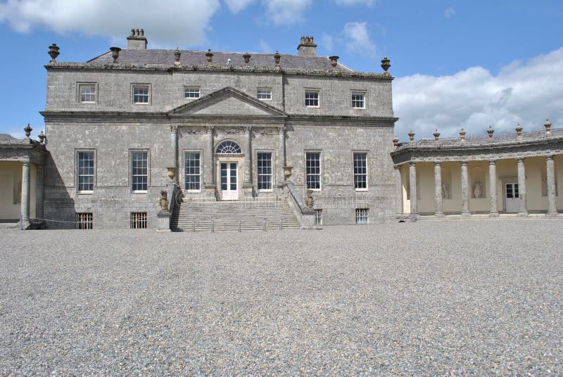 Russborough house stock image. Image of entrance, house - 24758577