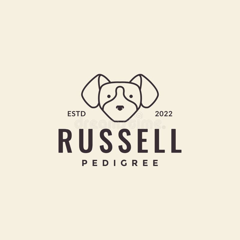 Russell Dog Head Hipster Logo Stock Vector - Illustration of beagle ...