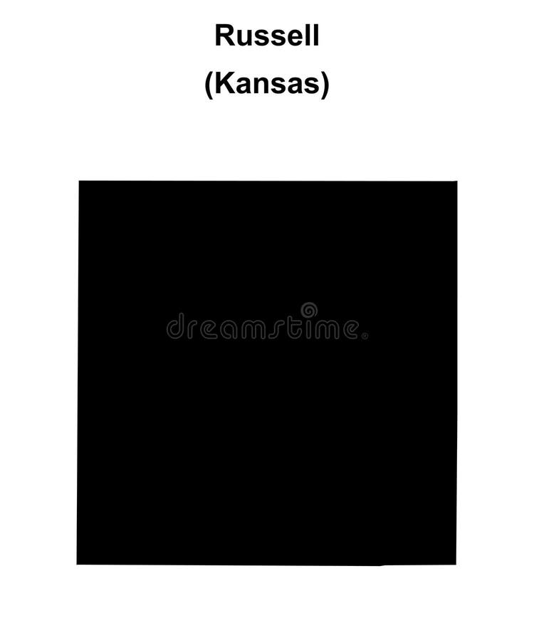 Russell outline map stock vector. Illustration of counties - 361549377
