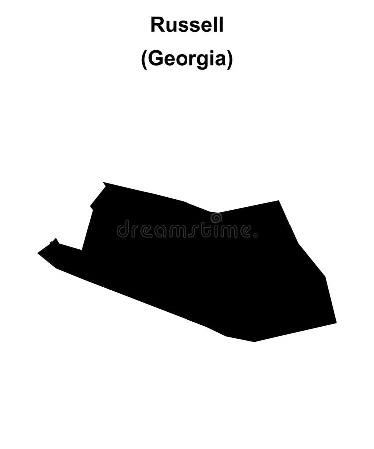 Russell outline map stock vector. Illustration of russell - 387025518