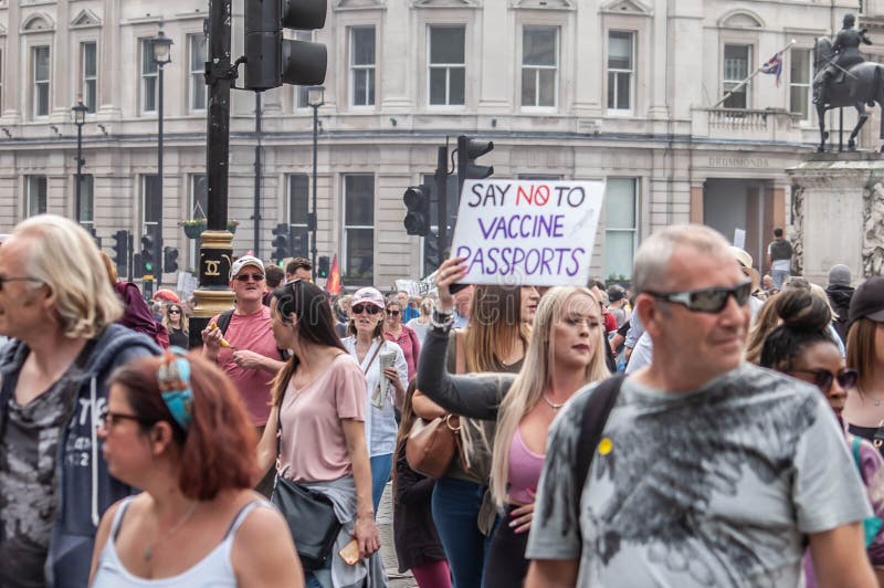 RUSSELL SQUARE, LONDON, ENGLAND- 29 May 2021: Protesters at a KILL the ...