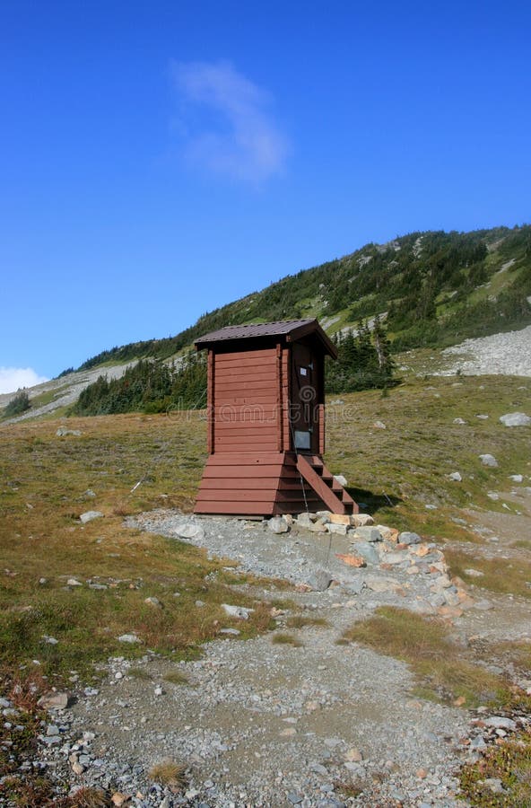 Russet Lake Outhouse stock photo. Image of garibaldi, green - 7326928