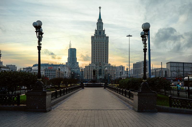 Russia. the Area of Three Stations in Moscow. November 18, 2017 ...