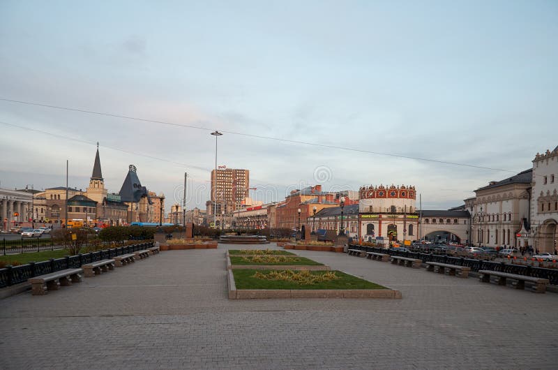 Russia. the Area of Three Stations in Moscow. November 18, 2017 ...