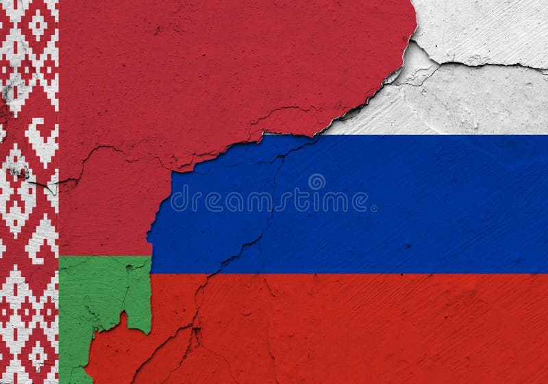 Russia and Belarus Flags. International Relations Stock Image - Image ...