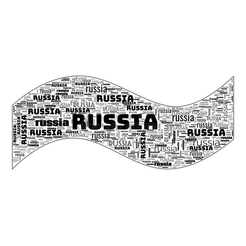 Russia Black & White Text Abstract Header Background Stock Illustration ...