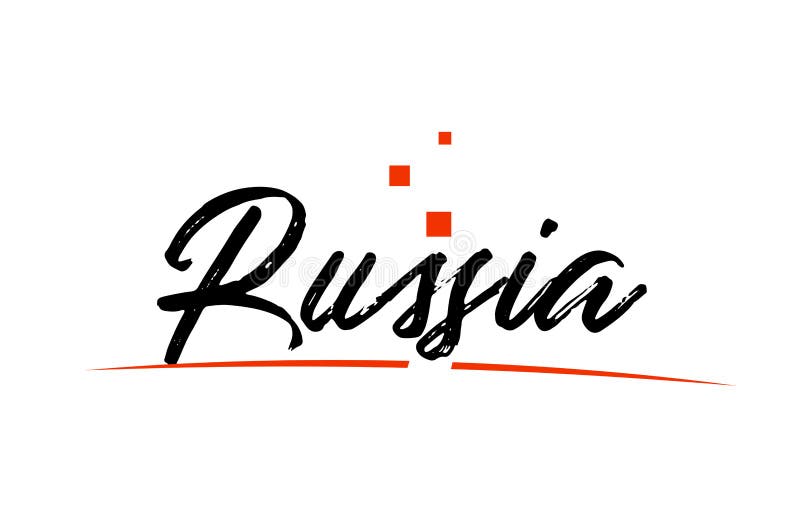 Russia Country Flag Inside Map Contour Design Icon Logo Stock Vector ...