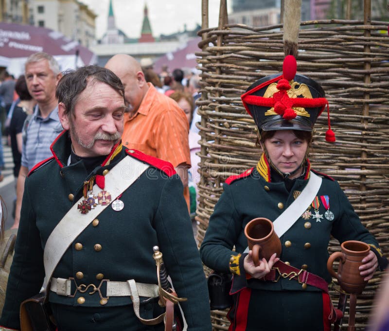 Two Russian hussars. editorial photo. Image of military - 221626131