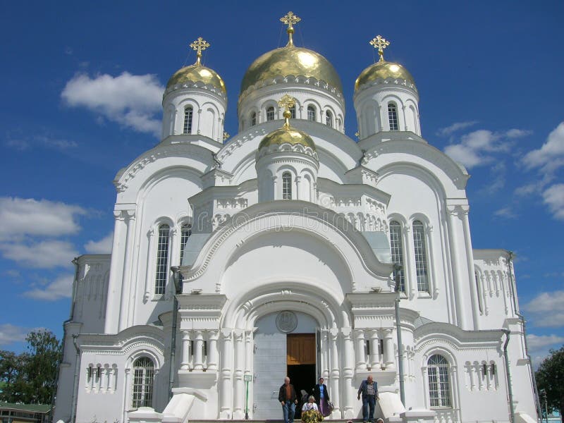 Orthodox Temple in the Kaluga Region of Central Russia at Night. Stock ...