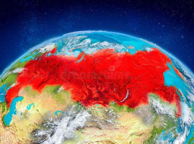 Russia on Earth stock illustration. Illustration of russian - 107248329