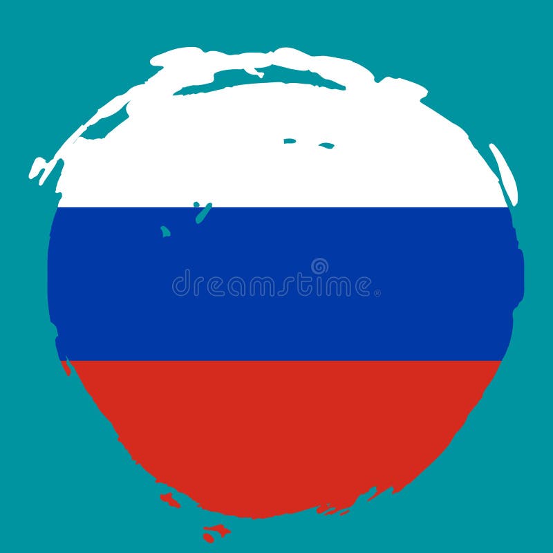 Russia Flag on Blue Background. Vector Illustration. Stock Vector ...