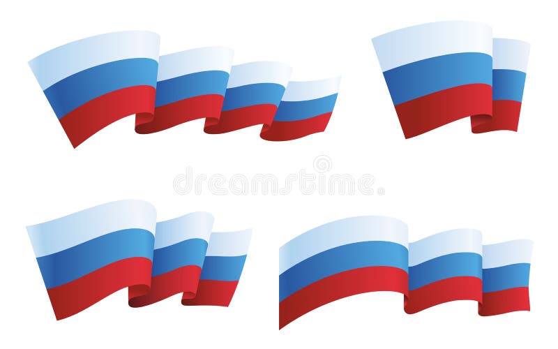 Russia Flag Collection. Vector Illustration Stock Vector - Illustration ...