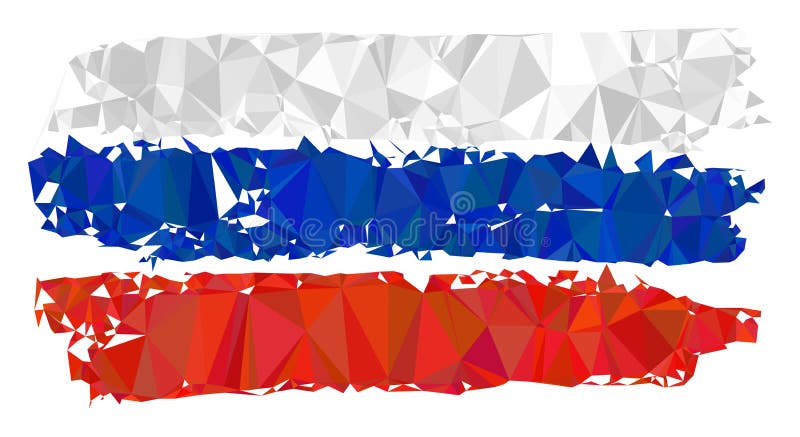 Russia Flag Polygonal Icon stock vector. Illustration of mesh - 220718232