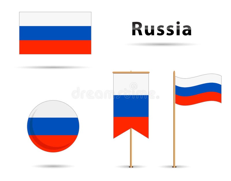 Russia flags stock vector. Illustration of shapes, vector - 116662385